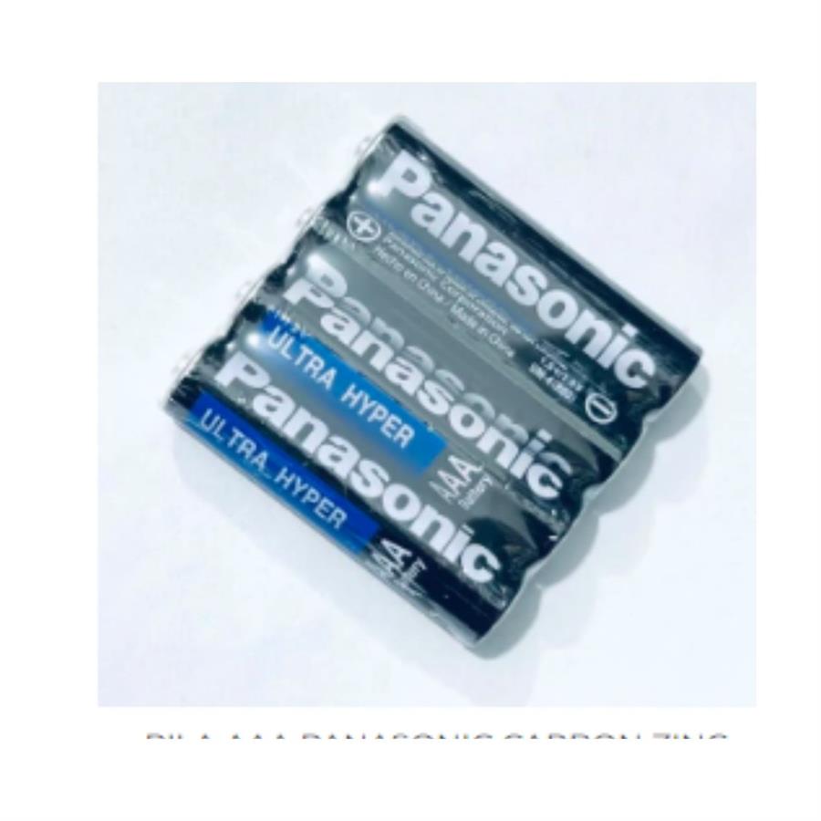 Pila AAA Panasonic Carbon Zinc Ultra Hyper Tubo X 4 Unidades Pila AAA Panasonic Carbon Zinc Ultra Hyper Tubo X 4 Unidades